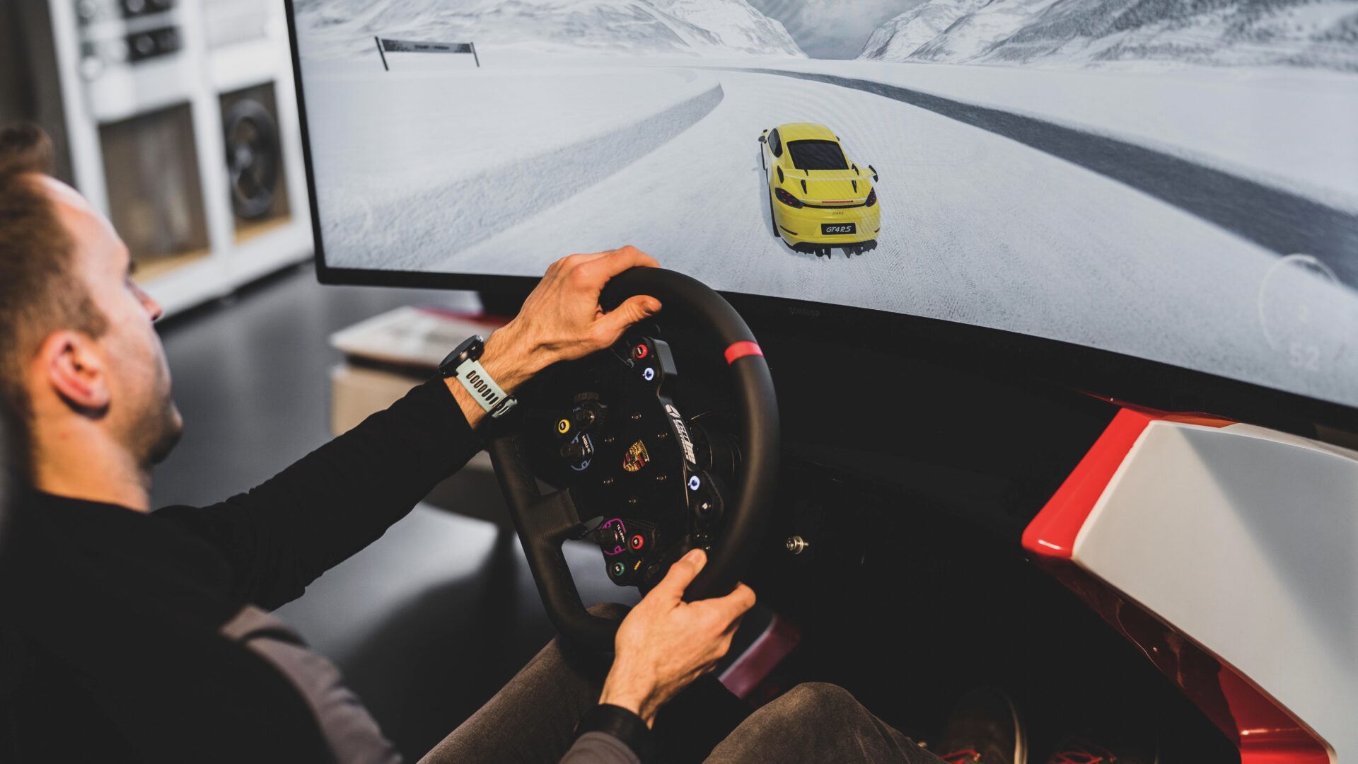 Porsche driving simulator app made with Way Ahead Technologies