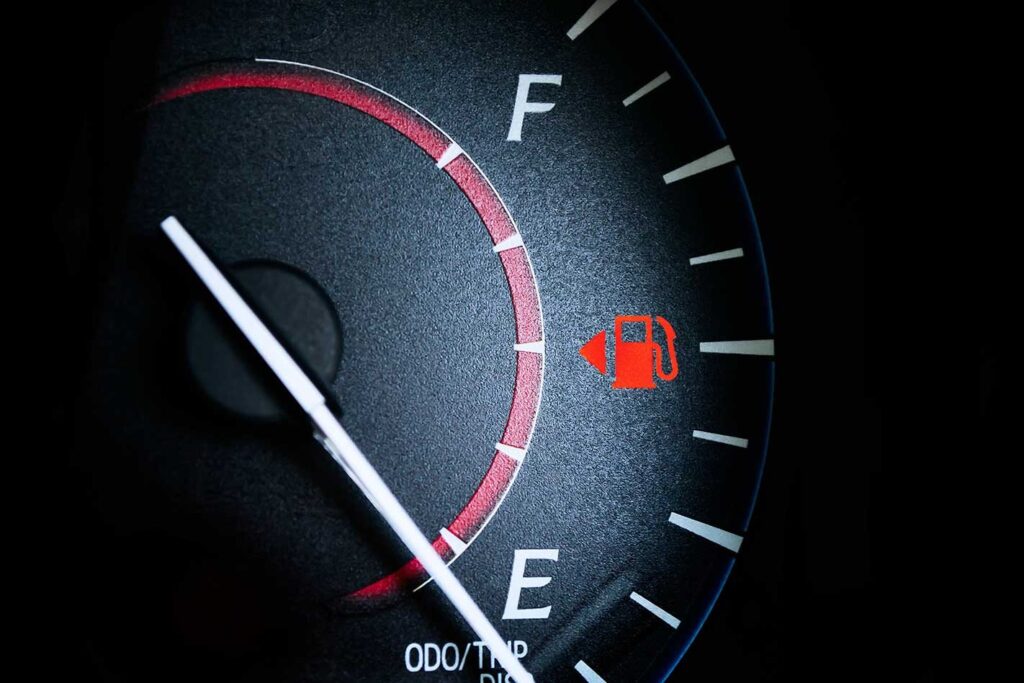 How far can you drive with your fuel light on?