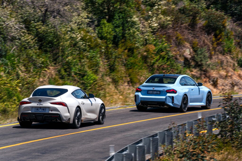 2024 BMW M2 manual vs 2024 Toyota GR Supra GTS manual2024 BMW M2 manual ...