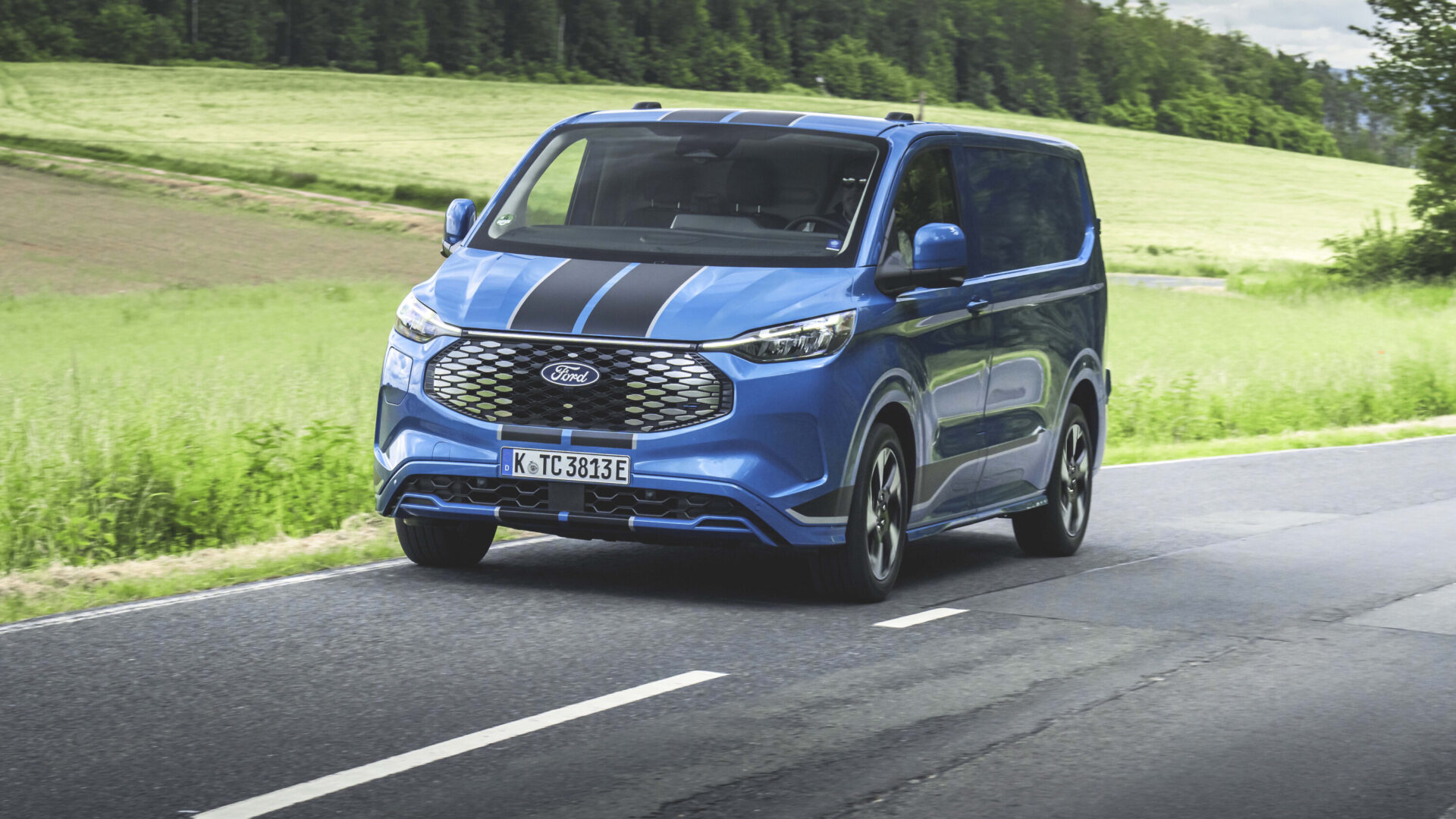 2024 Ford E-Transit Custom first overseas drive