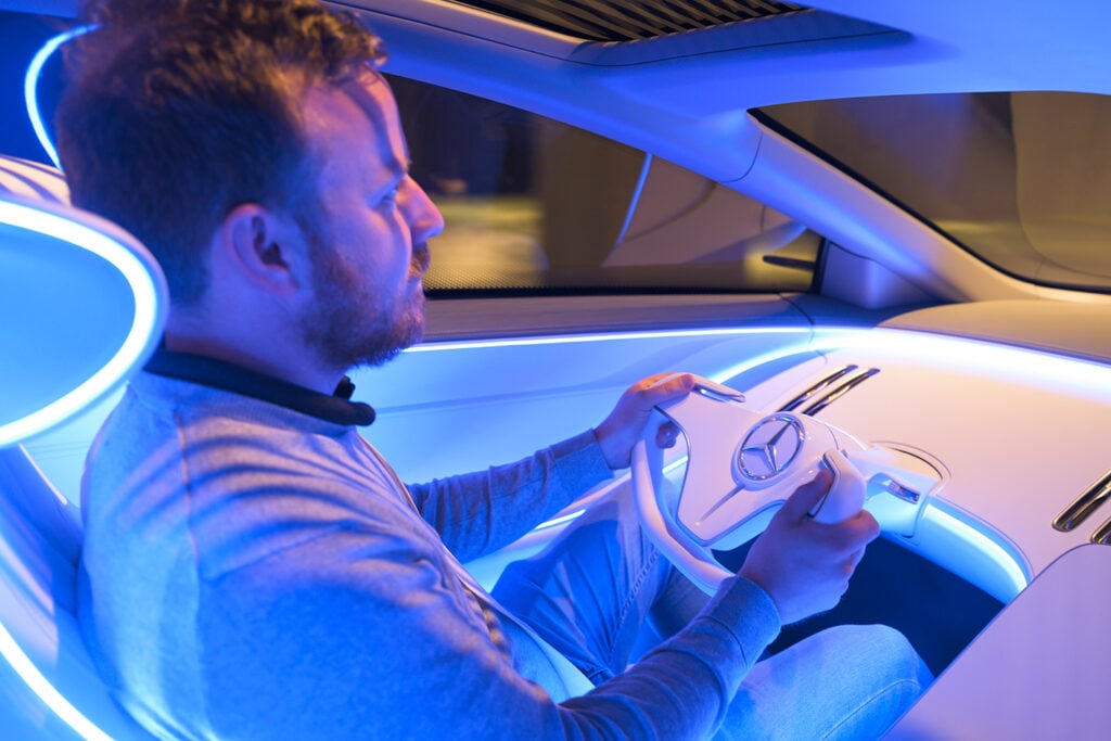 Mercedes-Benz EQS concept driven
