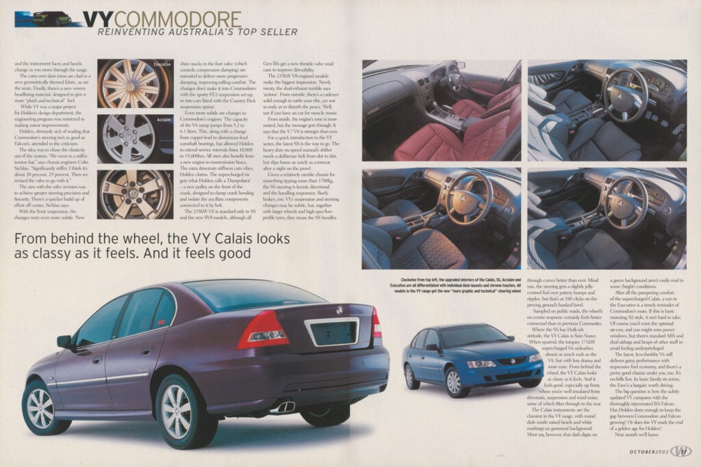 2002 Holden Commodore: VY Commodore - Reinventing Australia's top seller