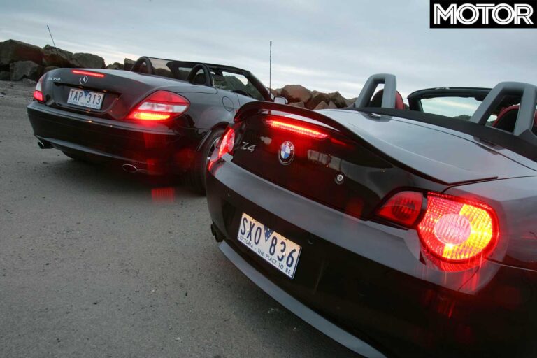 2004 BMW Z4 3.0 Roadster vs Mercedes-Benz SLK350 comparison review ...