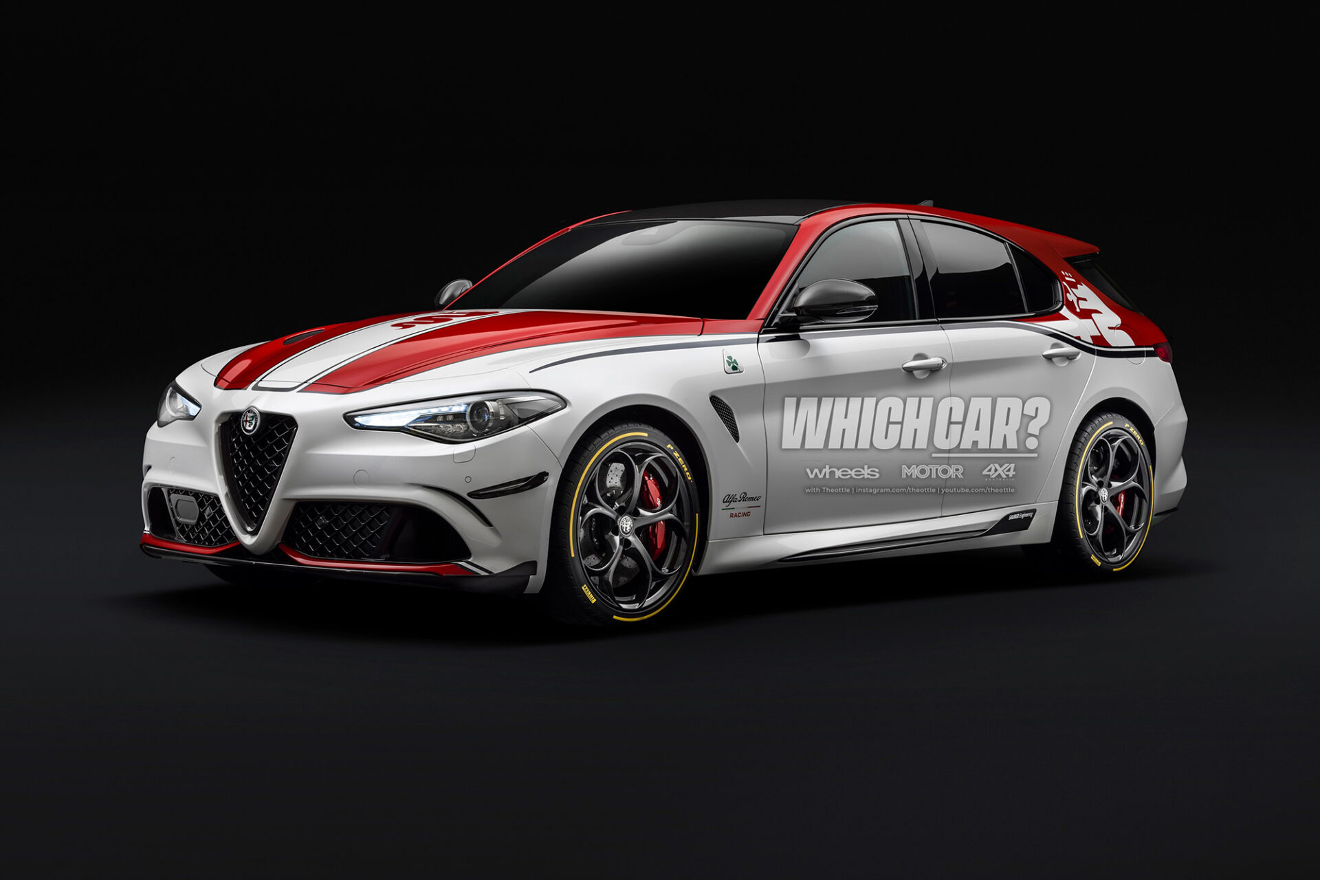 Shooting brake version of Alfa Romeo Giulia shown in digital renders