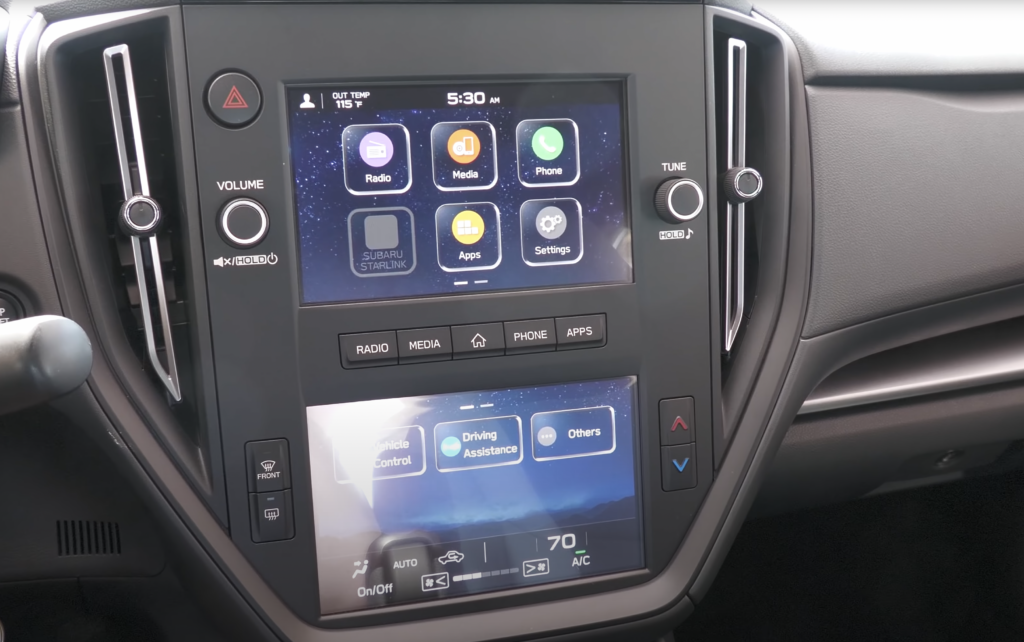 2022 Subaru WRX base model infotainment screen revealed