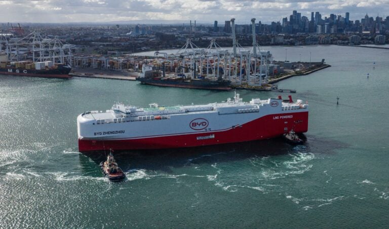 BYD’s much publicised ship arrives in Australia carrying almost 5000 ...
